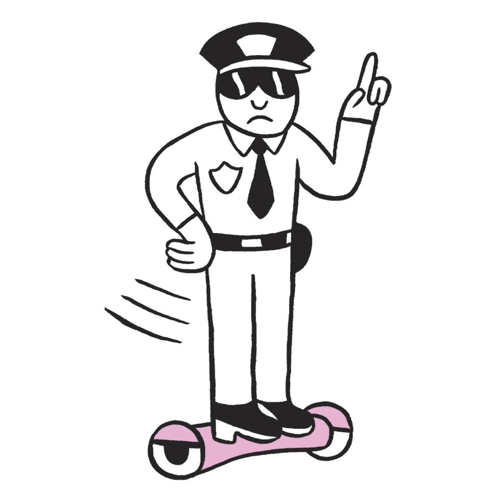 GIF illustration hoverboard the new yorker - animated GIF on GIFER