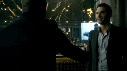 GIF lucifer morningstar fox laughing - animated GIF on GIFER