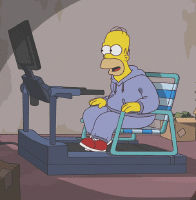 GIF simpsons fitness exercise - animated GIF on GIFER - by Ishngra