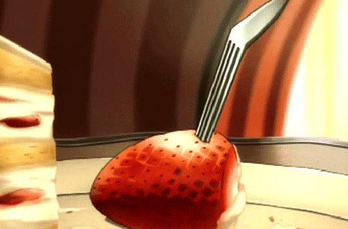 Turtle Eating Strawberry Gif