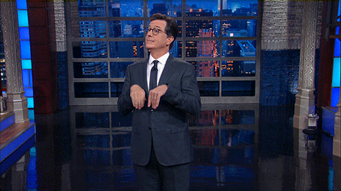 Dog run stephen colbert GIF - Find on GIFER