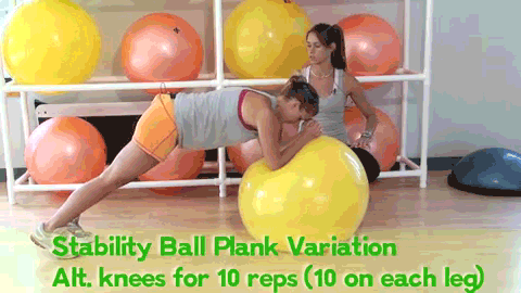 Exercise exercise ball abs workout GIF - Find on GIFER