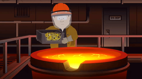 Gold melting GIF - Find on GIFER