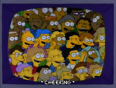 GIF cheering applause season 3 - animated GIF on GIFER