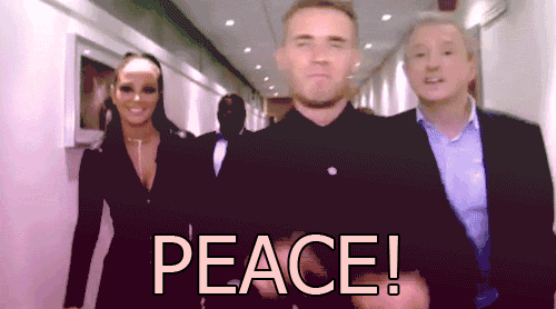 Reaction peace GIF - Find on GIFER