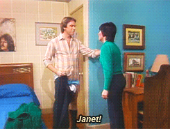 Threes company janet wood jack tripper GIF - Find on GIFER