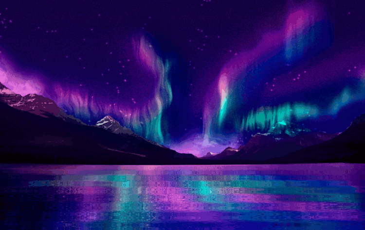 Aurora borealis rainbowhorizons GIF - Find on GIFER
