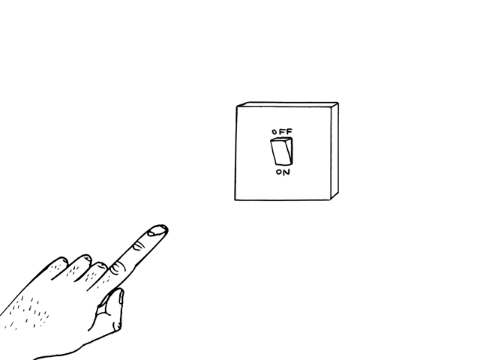GIF turn off david shrigley illustration - animated GIF on GIFER