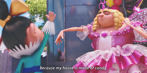 GIF gru princess candy - animated GIF on GIFER