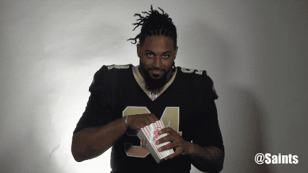 Popcorn new orleans saints football GIF - Find on GIFER