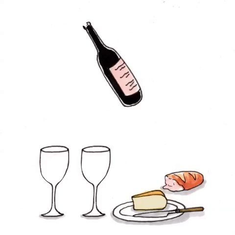 Wine cheese french GIF on GIFER - by Anaraghma