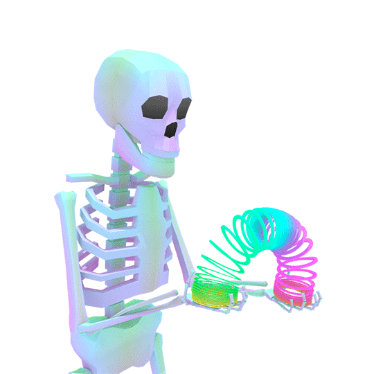 Skeleton rainbow GIF - Find on GIFER