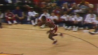 1985 slam dunk contest micheal jordan GIF - Encontrar en GIFER