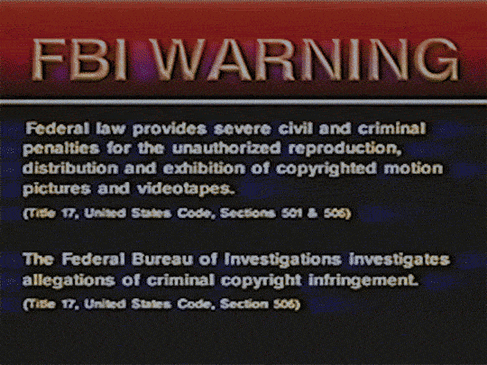 Fbi fbi warning vhs GIF - Find on GIFER