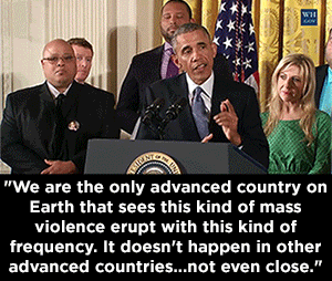 GIF guns president obama democrats - animated GIF on GIFER