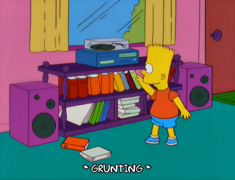 Records music bart simpson GIF - Find on GIFER
