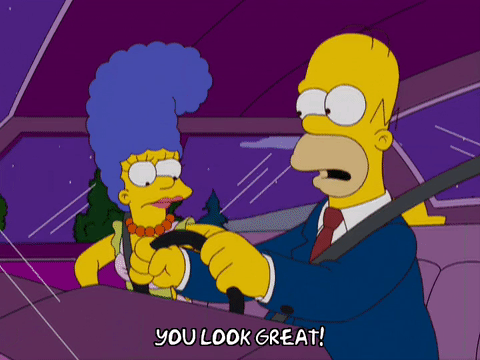 Homer simpson happy marge simpson GIF - Find on GIFER
