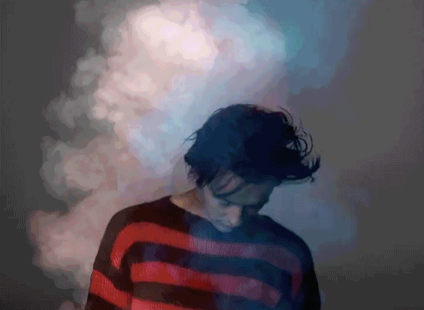Smoke man stripes GIF - Find on GIFER