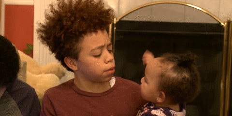 GIF siblings big brother slap - animated GIF on GIFER
