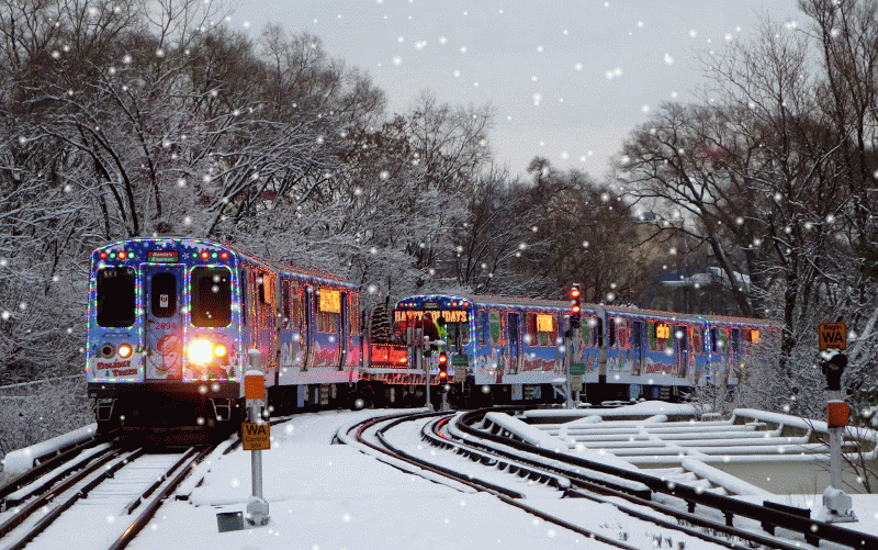 Snow train holiday GIF - Find on GIFER