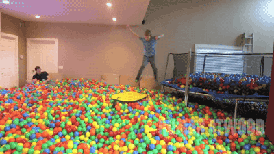GIF prank crazy plastic ball prank - animated GIF on GIFER