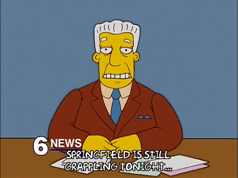 Episode 5 season 14 kent brockman GIF - Find on GIFER