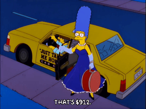 GIF taxi cute marge simpson - animated GIF on GIFER