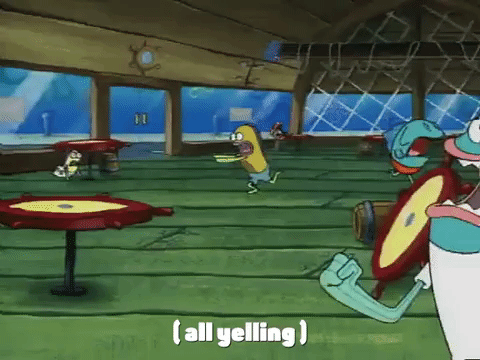 The algaes always greener spongebob squarepants season 3 GIF - Find on ...