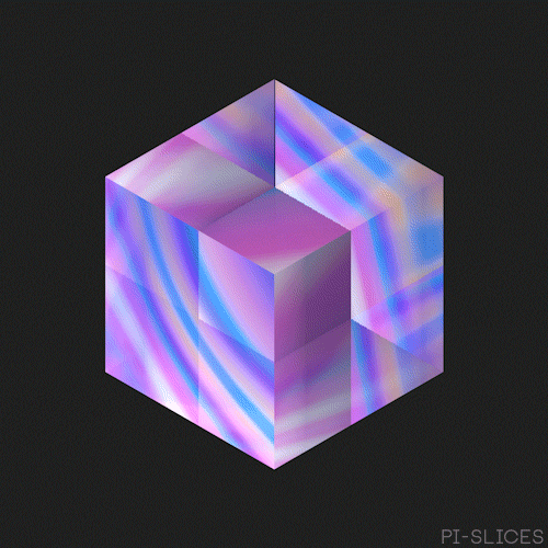 GIF cube iridescent abstract - animated GIF on GIFER