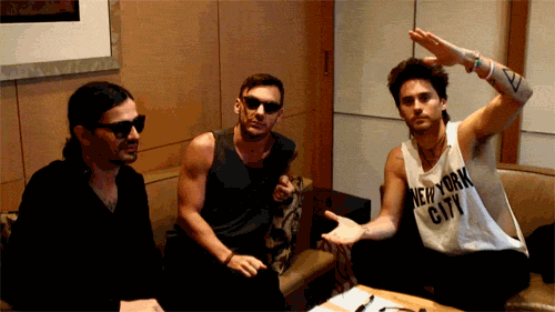 GIF tomo milicevic jared leto shannon leto - animated GIF on GIFER