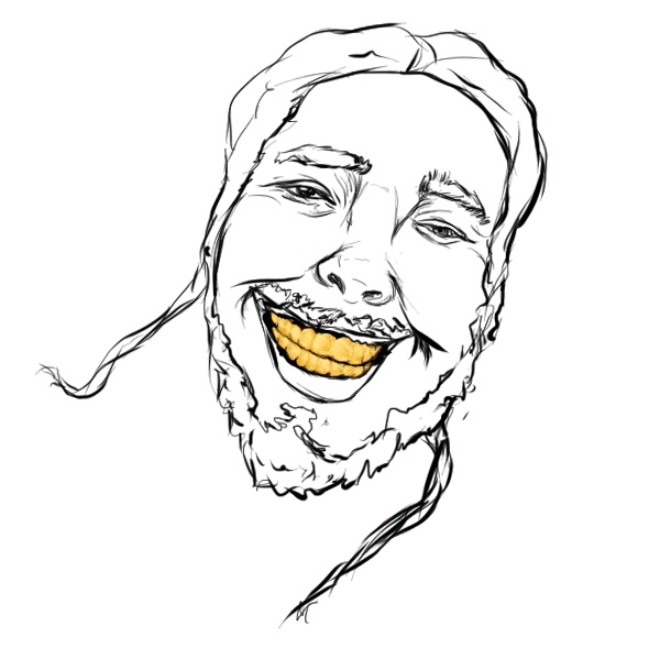 Post malone white iverson gold teeth GIF - Find on GIFER