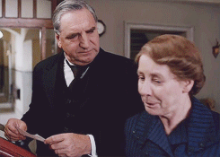 Downton abbey phyllis logan jim carter GIF - Find on GIFER