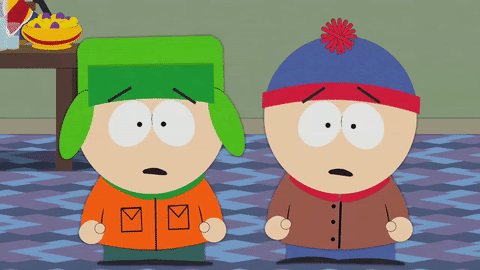 Stan marsh kyle broflovski shocked GIF - Find on GIFER