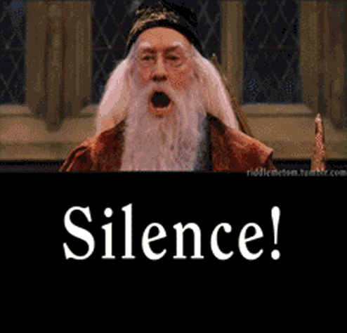 Dumbledore Silence Gif