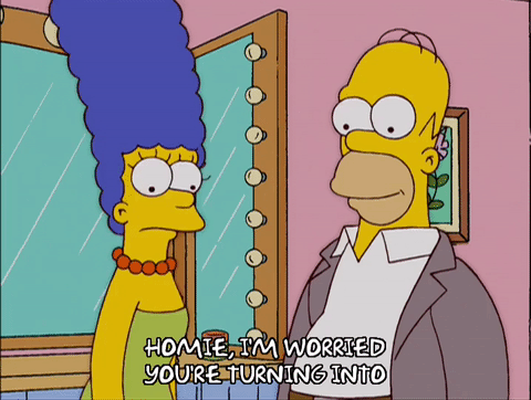 Homer simpson marge simpson sad GIF - Find on GIFER