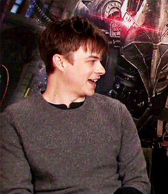 Dane dehaan laughing happy GIF - Find on GIFER