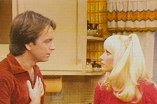 Jack tripper janet wood john ritter GIF - Find on GIFER