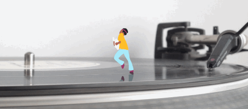 Illustration vinyl music GIF - Find on GIFER