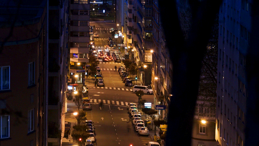 GIF cinemagraph cars street - animated GIF on GIFER