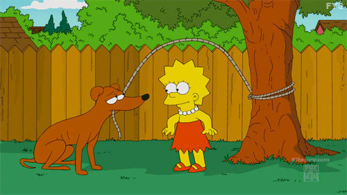 Lisa simpson santas little helper simpsons GIF - Find on GIFER