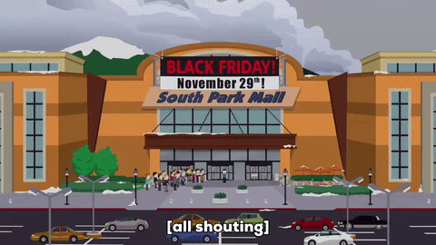 Fighting shopping group GIF - Find on GIFER