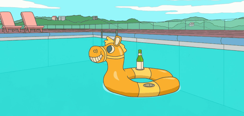 Netflix pool relaxing GIF - Find on GIFER