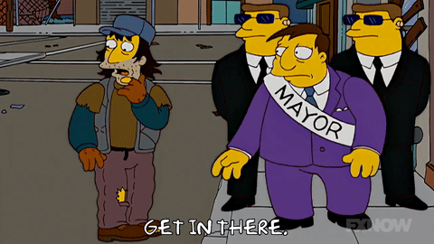 GIF episode 4 season 18 mayor quimby - animated GIF on GIFER