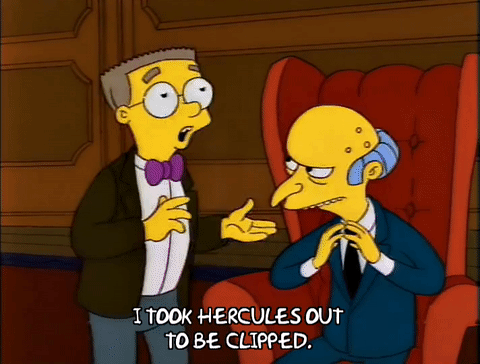 GIF season 3 episode 5 waylon smithers - animated GIF on GIFER