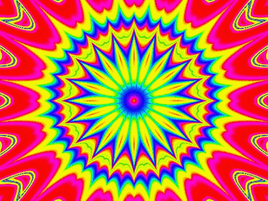 GIF trippy neon mandala - animated GIF on GIFER