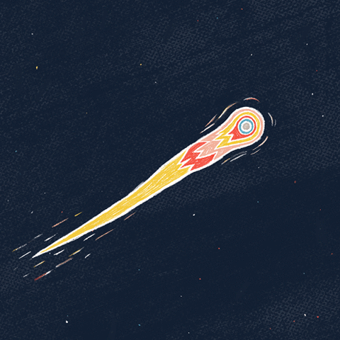 GIF comet night stars - animated GIF on GIFER