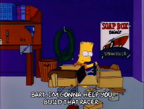 Race car season 3 bart simpson GIF - Find on GIFER