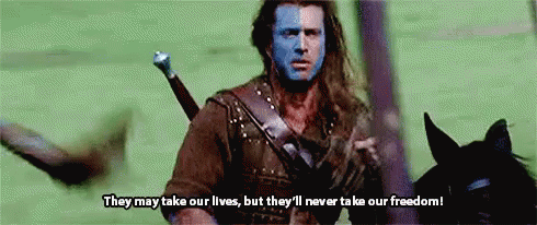 Cry battle freedom GIF - Find on GIFER