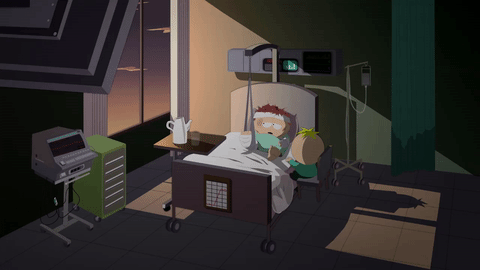Sick eric cartman hospital GIF - Find on GIFER