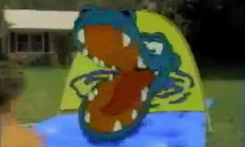 GIF cartoon slide crocodile - animated GIF on GIFER